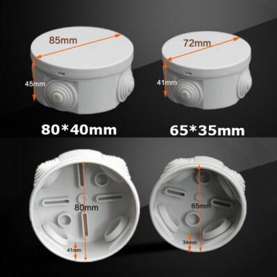 IP55 Waterproof Round Electric Junction Box & Grommets Outdoor ...