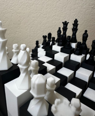 3D Topographic Chess Board Set | eBay