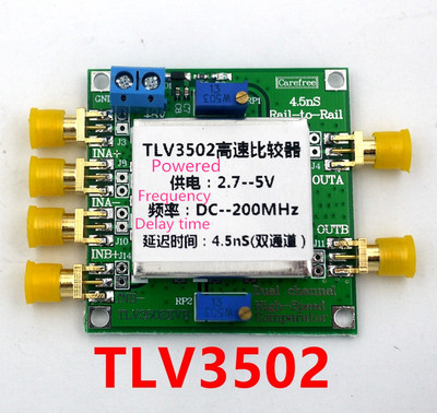 TLV3502 Dual channel High - Speed Comparator 4.5-ns, Rail-to-Rail ...