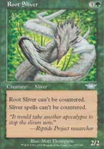 Slightly Played, English - 1 x MTG Root Sliver - Foil Legions | eBay