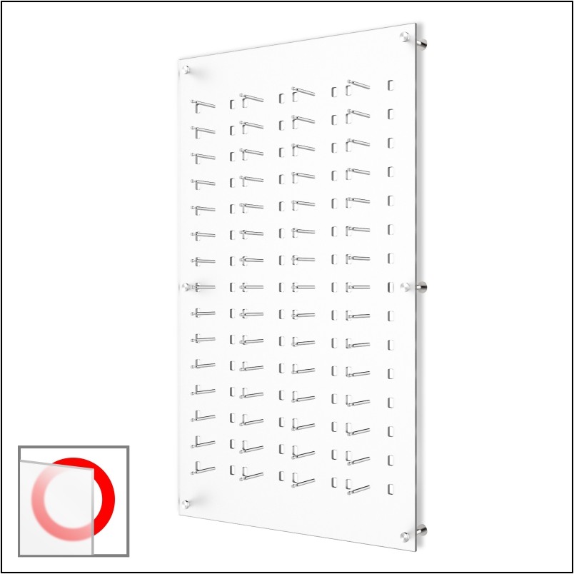 Wall mount Acrylic Optical Frame Display with Hardware - In Frosted ...