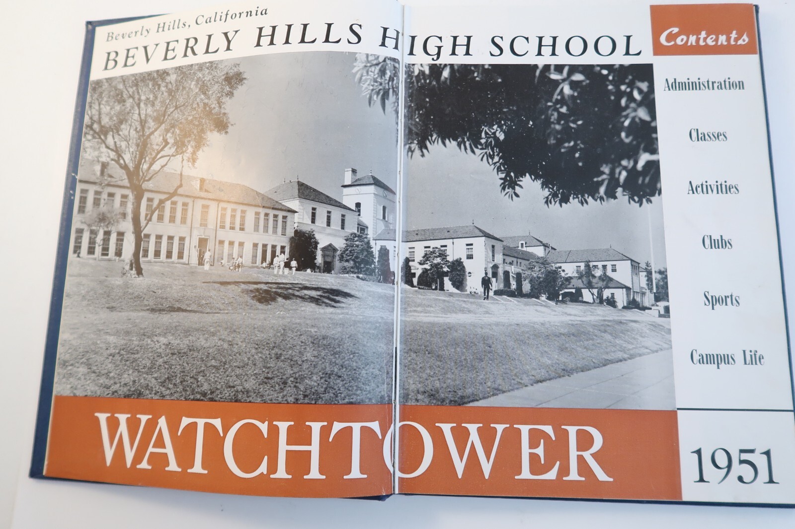 Beverly Hills High School California Watchtower 1951 Yearbook ...