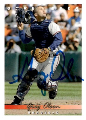 1993 Upper Deck Greg Olson Signed Autograph #187 Baseball Card | eBay