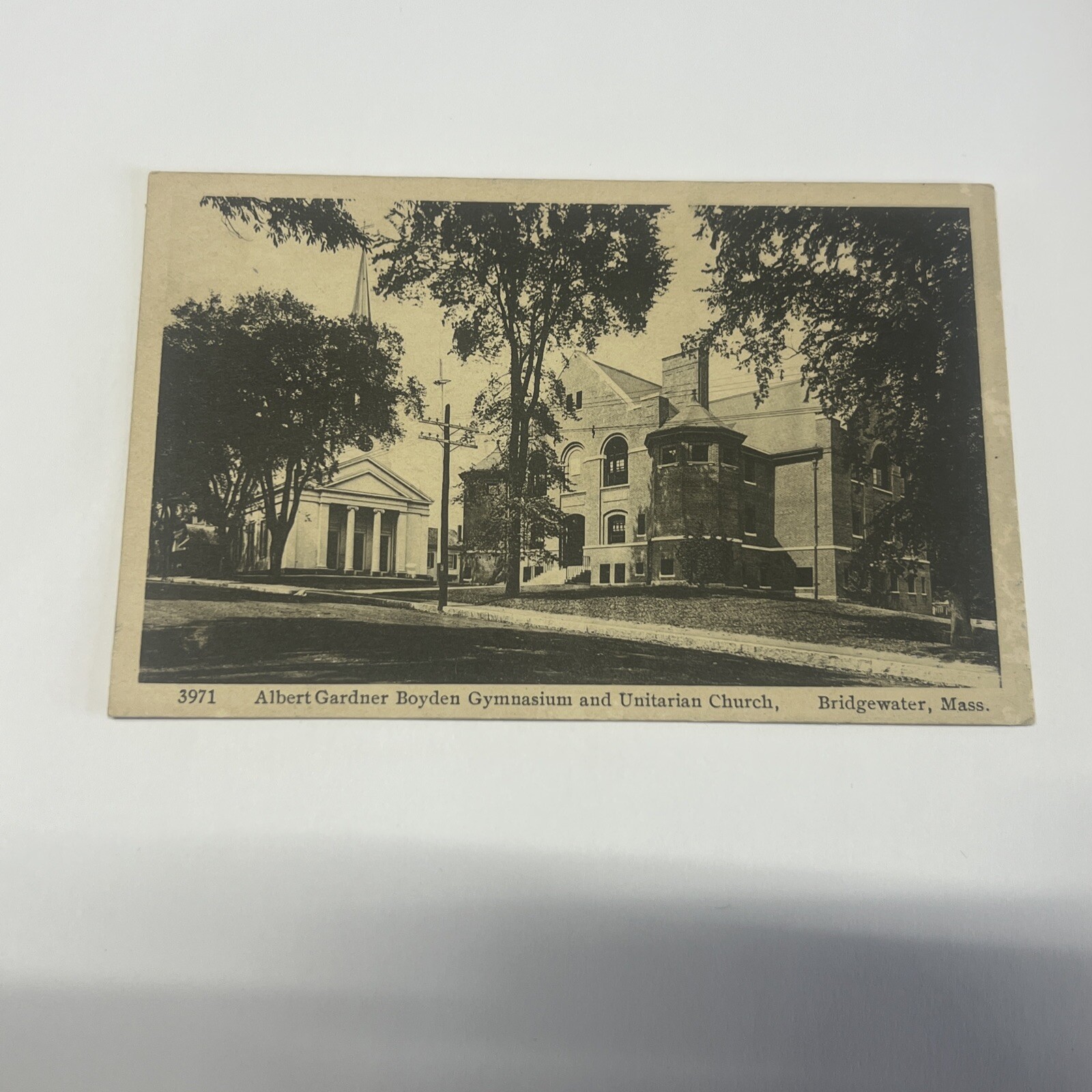 US Postcard Albert Gardner Boyden Gym/Church Bridgewater MA #A158 | eBay