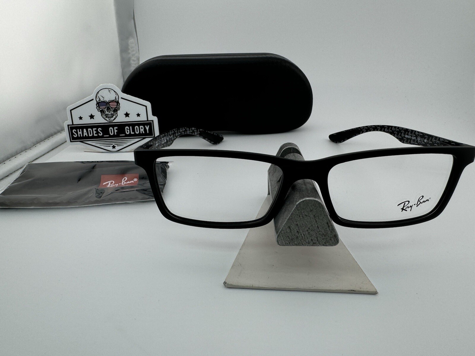 RAY-BAN RB8901 5263 DEMI GLOSS BLACK EYEGLASSES FRAMES AUTHENTIC 55MM ...