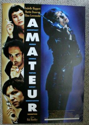 Amateur 1994 Isabelle Huppert Martin Donovan Elina Löwensohn One Sheet ...