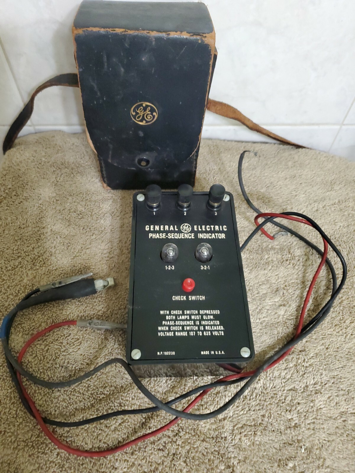 General Electric GE Phase-Sequence Indicator Cat. No. 5467032G5 Case ...