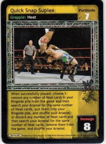 WWE: Quick Snap Suplex [Played] card type Grapple Raw Deal Wrestling ...