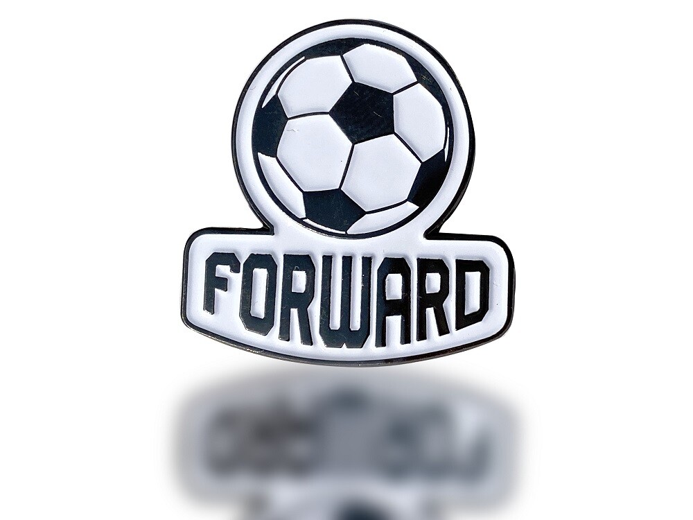 SOCCER FAN FORWARD PIN, Futball Fans Recognition Enamel Lapel PIN 3cm x ...