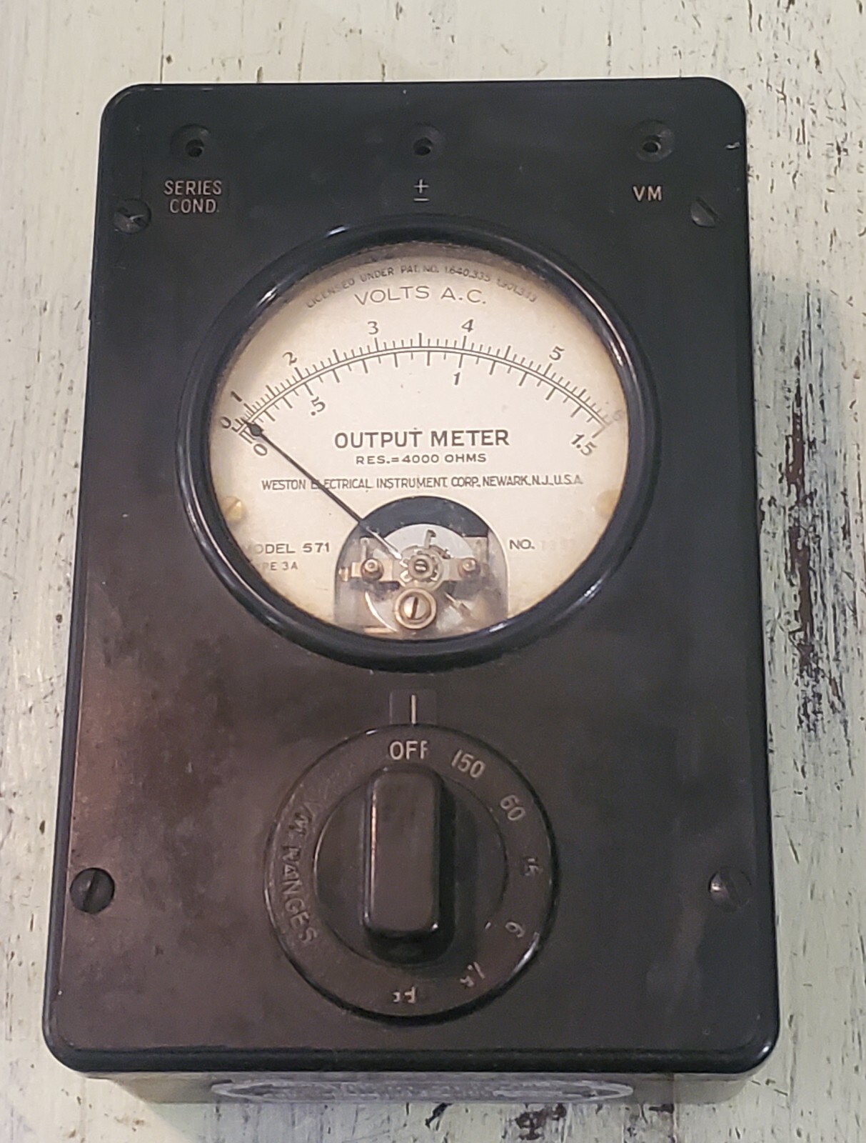Vintage WW2 Model 571 US Army Signal Corps Output Meter (1942) Weston ...
