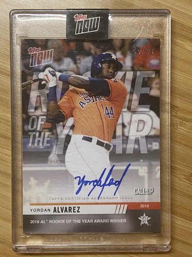 2019 Topps Now Autograph #RC-2A Yordan Alvarez RC /99 AL Rookie of the ...
