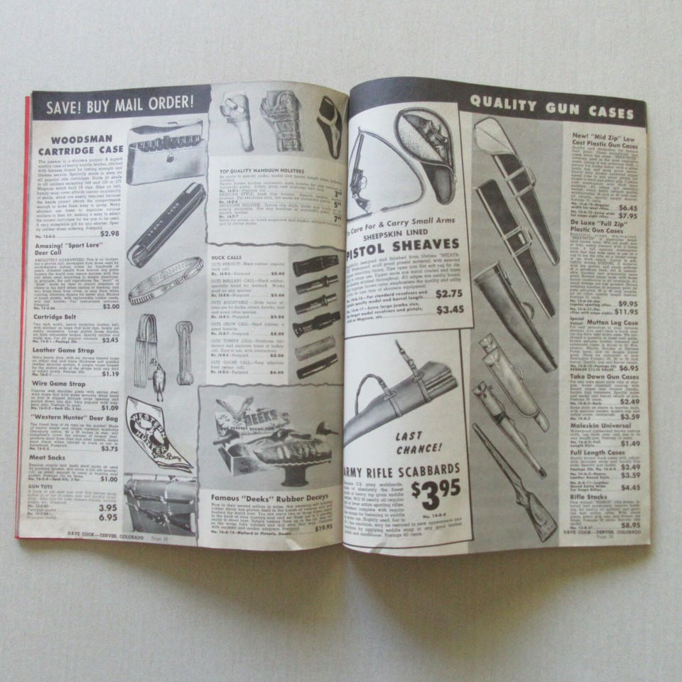 Dave Cook Hunting & Holiday Vintage Catalog for Fall 1951 - Denver, CO ...