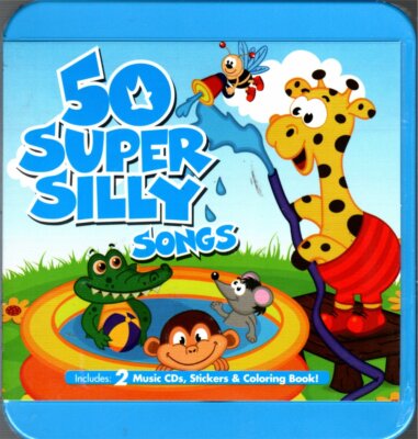 50 Super Silly Songs (2 CDs, Stickers & Coloring Book) CD for Kids ...