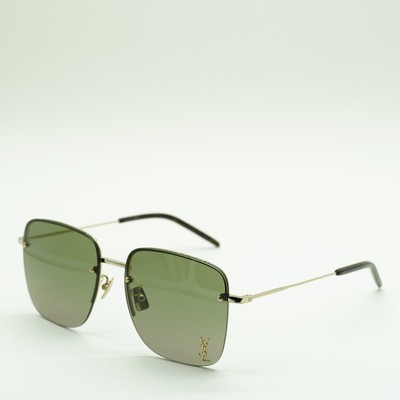 SAINT LAURENT SL312M 003 Gold Gold Green 58-17-145 Sunglasses New ...