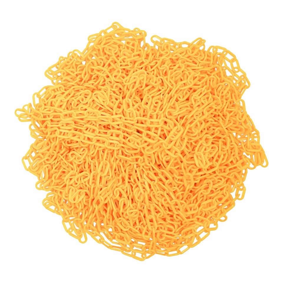 200ft Plastic Barrier Chain Yellow Chain Safety Chain Barrier Fits ...