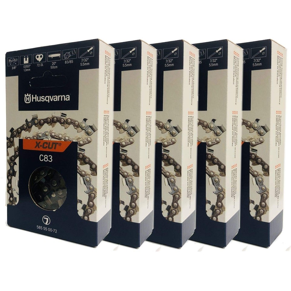 Husqvarna 585550072 X-Cut C83 20" Full Chisel Chain 3 8" Pitch .050 ...