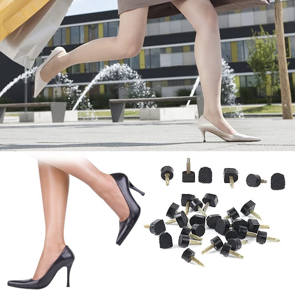 60pcs High Heel Tips for Womens, Shoe Heel Dowels High Heel Caps ...