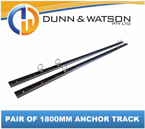 1800mm Black Anchor Track Tie Down Trailer Caravan Float 2x Track 8x ...