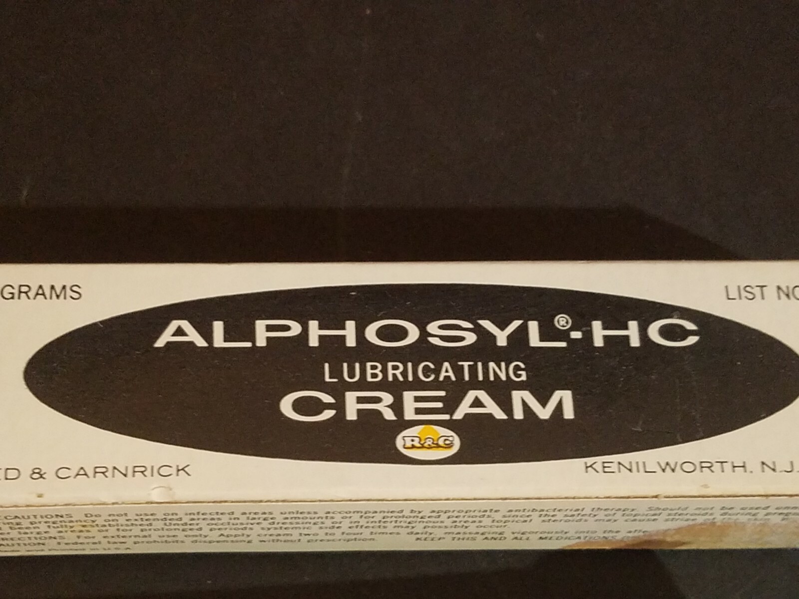 Vintage Reed Carnrick Alphosyl-HC Tube Cream With Box | eBay