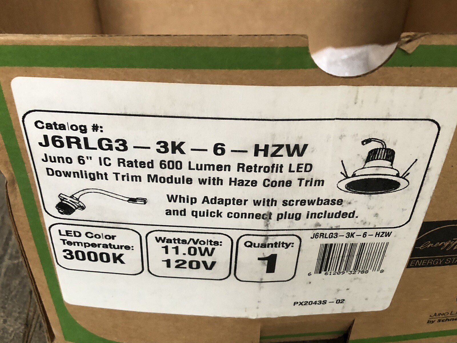 New Juno Recessed Lighting J6RLG3-3K-6-HZW 6" Retrofit LED Downlight ...