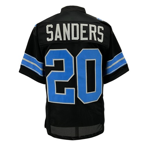Barry Sanders Jersey Black Detroit | S-5XL Unsigned Custom Sewn ...
