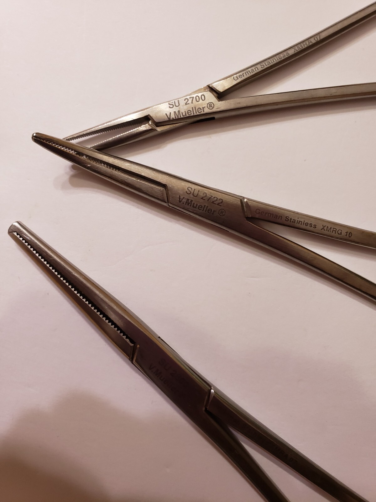 Lot Of 3 V. Mueller Halsted Straight,Curved Artery Forceps SU2700 ...