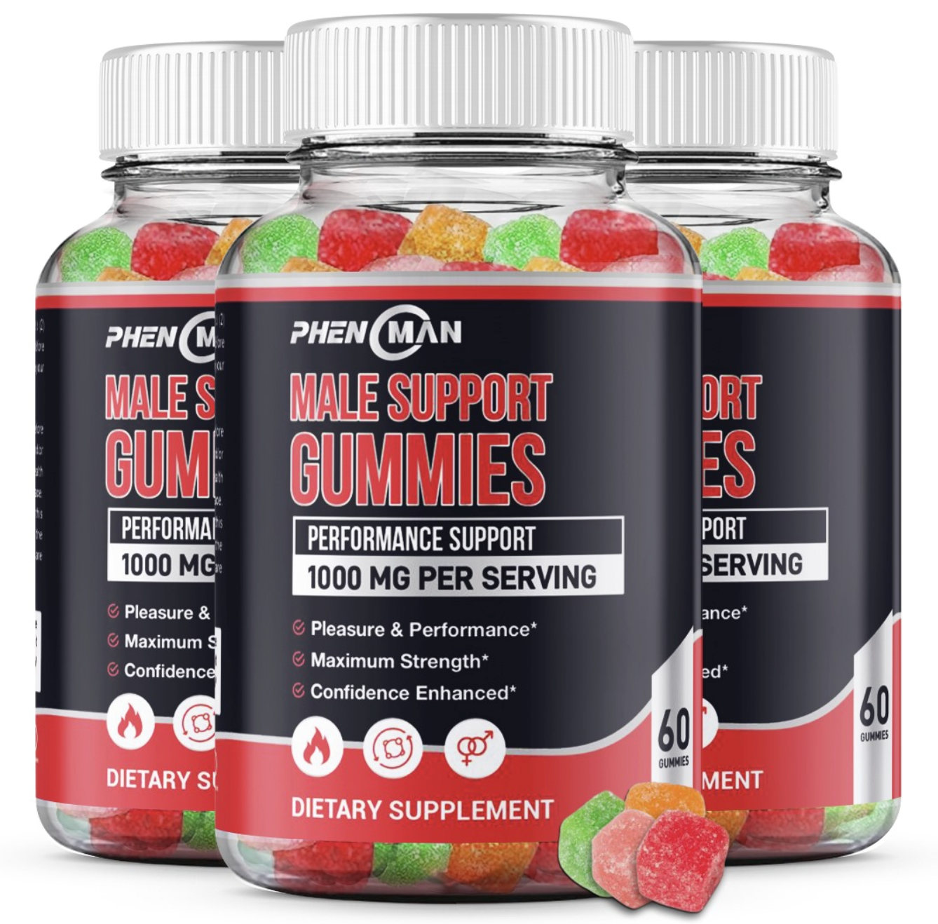 (3 Pack) Phenoman Male Gummies -Phenoman Male Enhancement- (Assorted ...