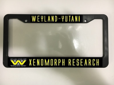for Aliens! for Weyland-Yutani/Xenomorph Research Black License Plate ...