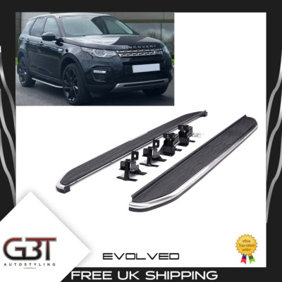 FOR LAND ROVER DISCOVERY SPORT SIDE STEPS RUNNING BOARDS BLACK/SILVER ...