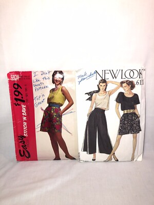 Two Vintage Used Women’s Slacks Shorts & Tops Patterns (McCall’s & New ...