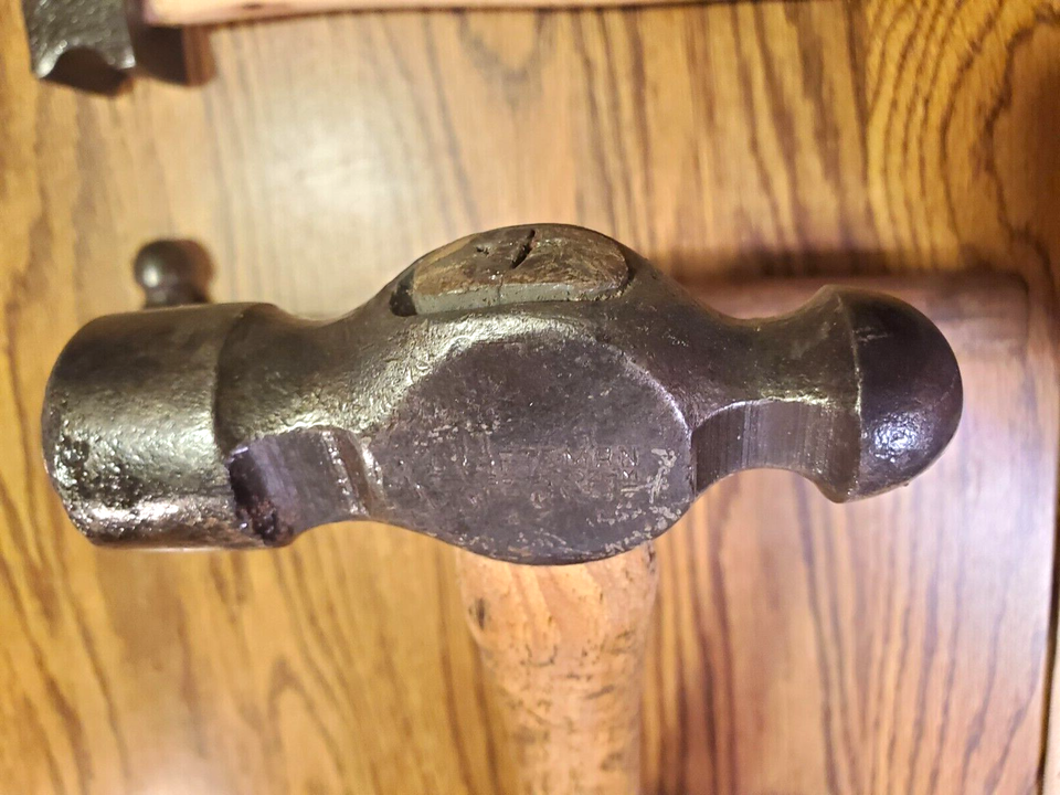 Lot of 4 Vintage Blacksmith Hammers 3/4" Top Swage Hammer + 3 Ball Pein ...