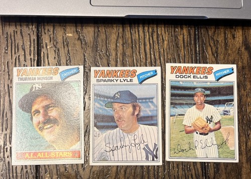 Lot of (3) 1977 Topps Baseball *Yankee Thurman Munson , Lyle Ellis | eBay