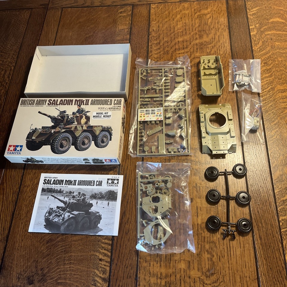 Vintage Tamiya 1/35 Motorised British Army Saladin MK II Armoured Car ...