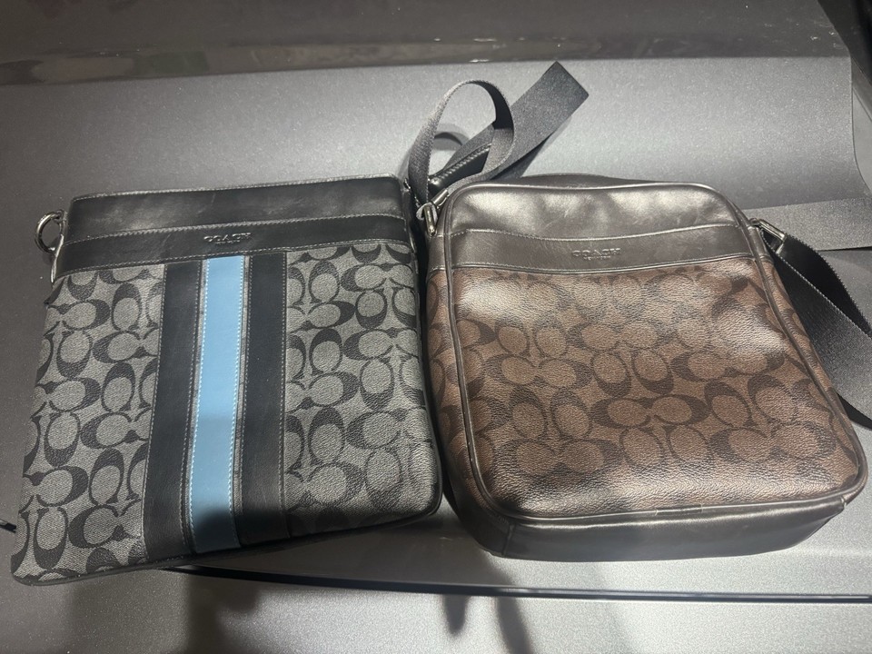 Coach Pac-Man Collaboration Crossbody Bag PVC Leather, Charcoal/Black ...