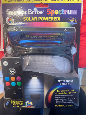 Sensor Brite Spectrum Outdoor Solar LED Light, Wireless Security Motion ...