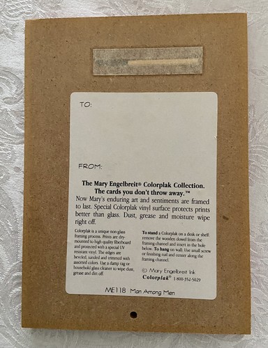 Mary Engelbreit “A MAN AMONG MEN”Colorplak Wall Desk Art 8.5” x 6” NOS ...