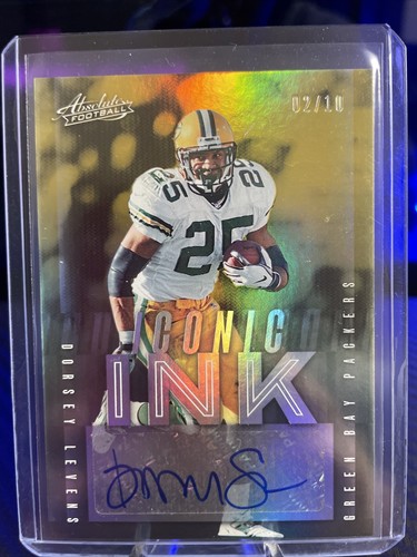 2023 PANINI ABSOLUTE FOOTBALL DORSEY LEVENS ICONIC INK AUTO /10 PACKERS ...