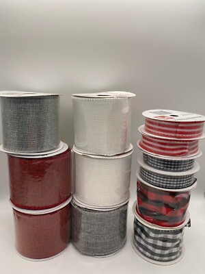 New Wired and Unwired Ribbon - 12 Rolls - 117 Feet | eBay