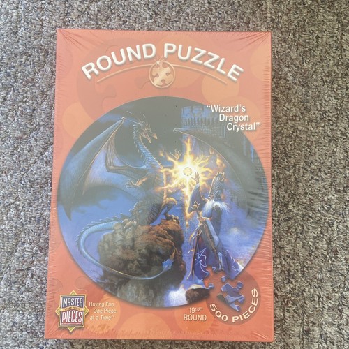 Master Pieces "Wizard's Dragon Crystal" 500 Pc Round Puzzle, 19.5", New ...