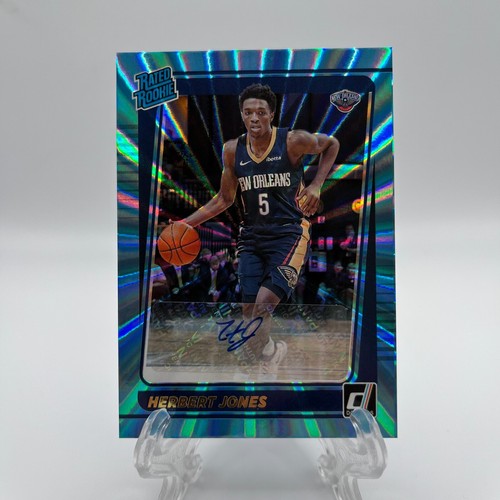2021-22 Panini Donruss Rated Teal Laser Autograph Herbert Jones #207 ...