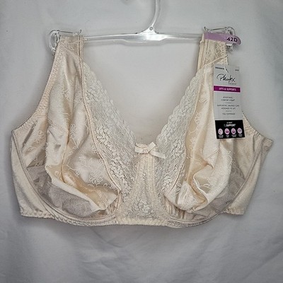 Playtex Secrets 42D Floral Underwire Bra Women Ivory New with Tags ...
