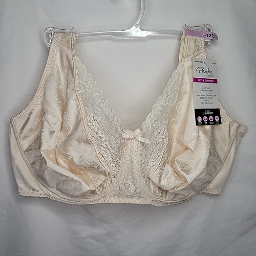 Playtex Secrets 42D Floral Underwire Bra Women Ivory New with Tags ...