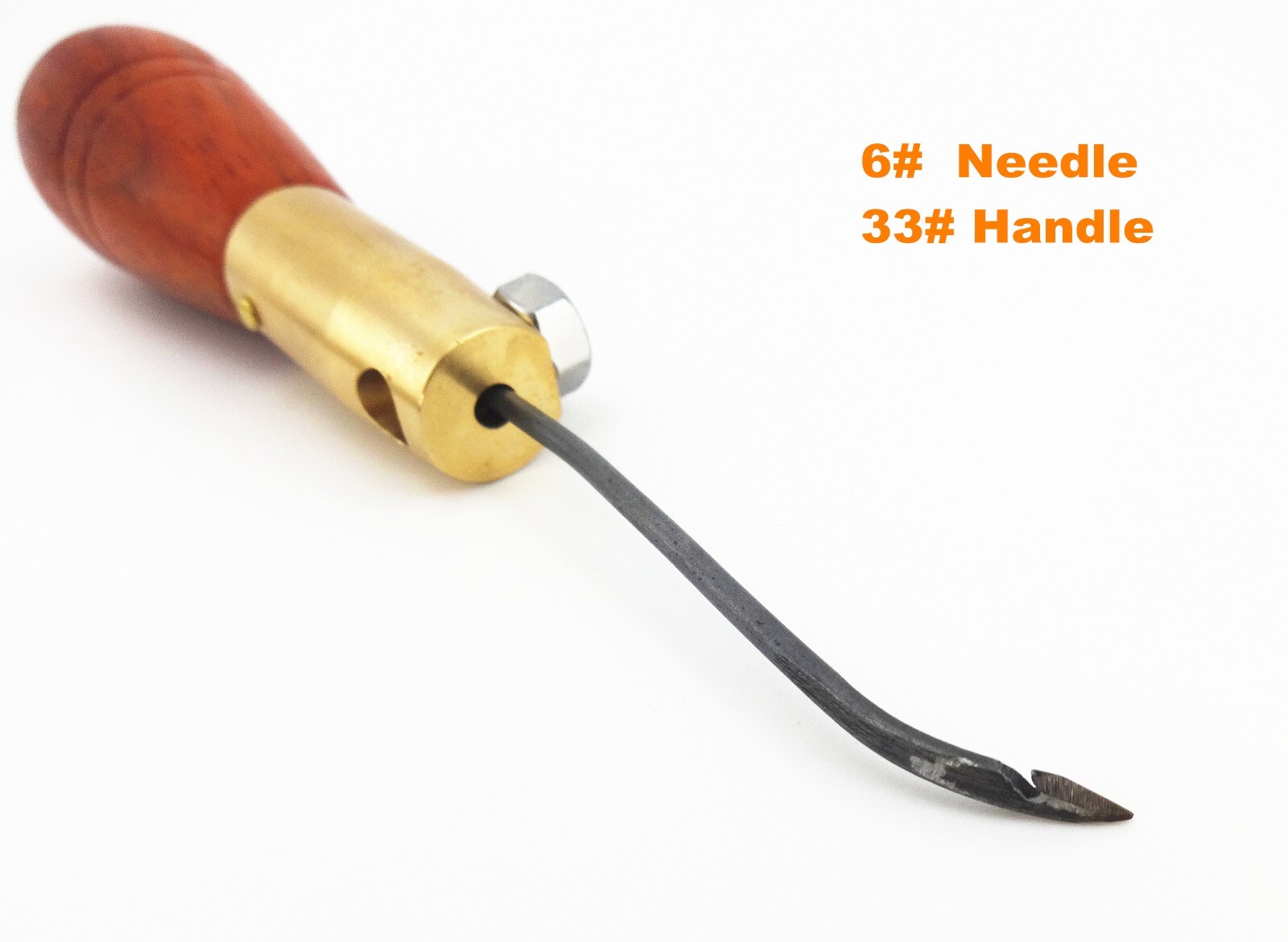 1pc 6# Leather Craft Shoemaker Cobbler Sewing Stitching Arc Hook Needle ...