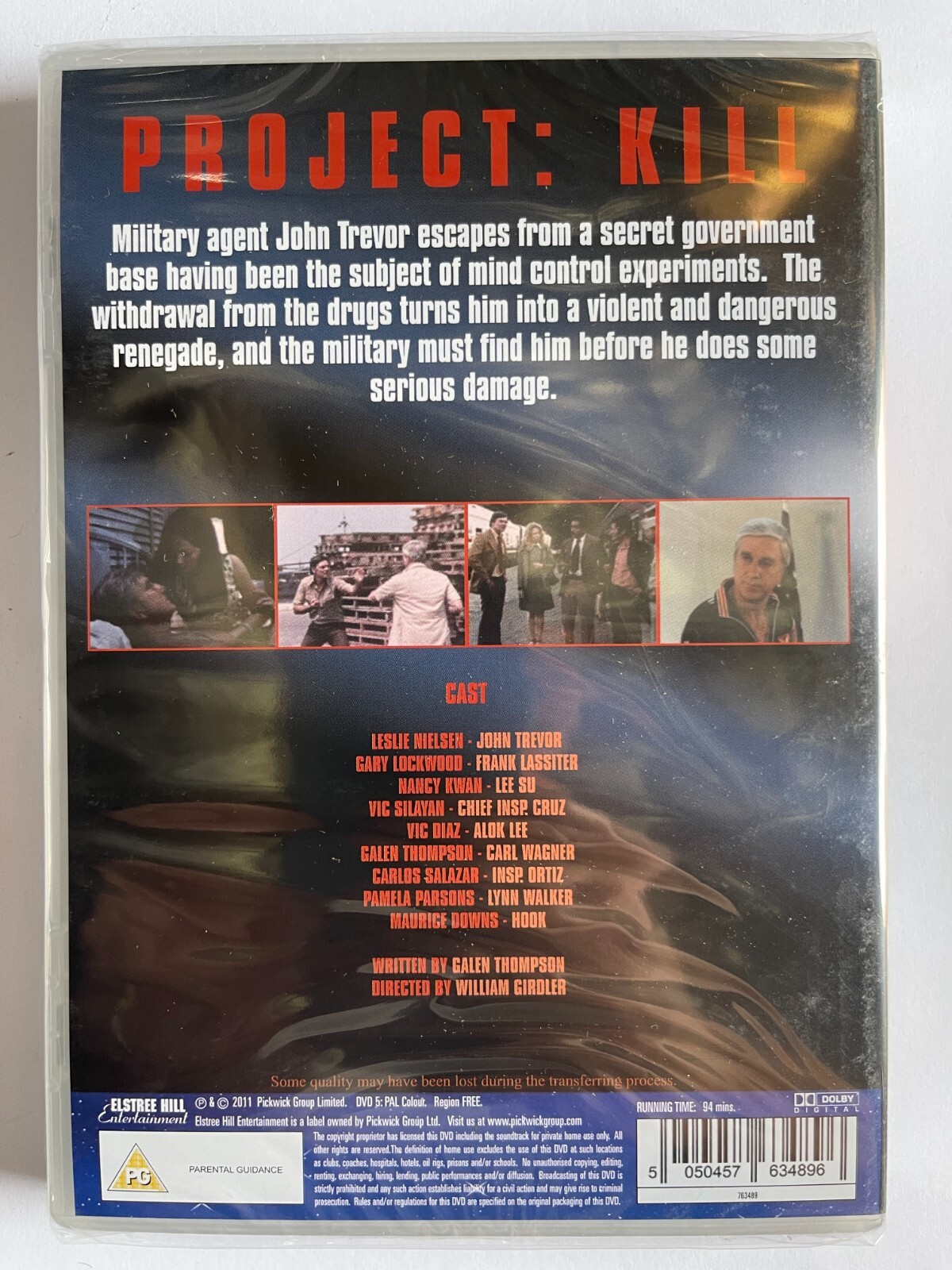 PROJECT KILL Leslie Nielsen Nancy Kwan - DVD - REGION 2 UK New & Sealed ...