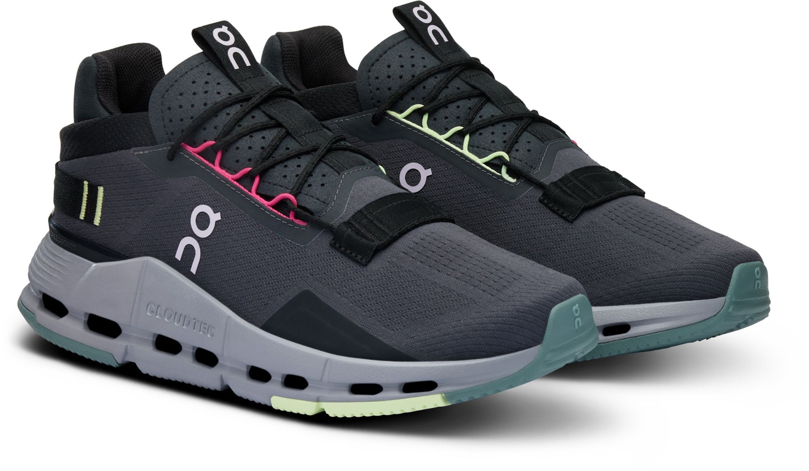 ON Running Brand Cloud Cloudnova 2 Black/Grey Pink Women's Shoes NEW ...