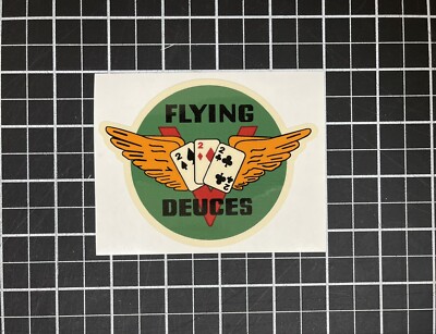 NEW WW2 WWII USMC VMF 222 squadron insignia DECAL STICKER Flying Deuces ...