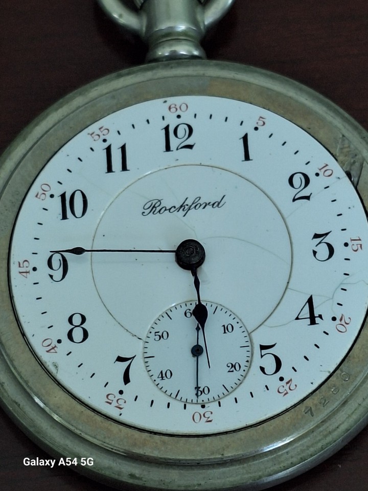 ROCKFORD 1910 TWO TONE MOVEMENT SILVEROID CASE-18 S, 17 J, LOCOMOTIVE ...