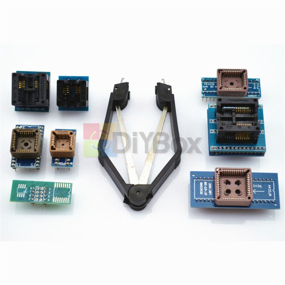 TL866II Plus Programmer TL866 USB EPROM EEPROM 7 Adapters Socket ...
