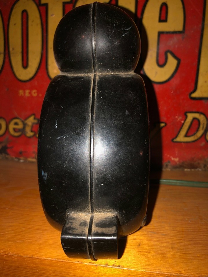 Antique Vtg 1930s Art Deco RARE Telechron "SMUG" Black 8F01 DUCK CLOCK ...