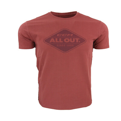 CCM Hockey All-Outside SS T-Shirt Size Senior/Adult-Madder Brown | eBay